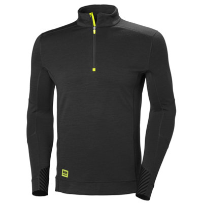 Helly Hansen Workwear HH Lifa Half Zip (Black) (Medium)