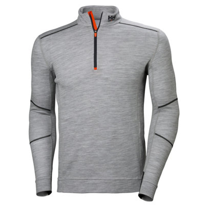 Helly Hansen Workwear HH Lifa Merino Half Zip (Grey) (Medium)