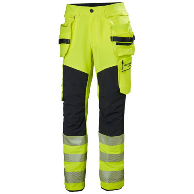 Helly Hansen Workwear ICU Brz Construction Pant Class 2 (Yellow/Ebony ...