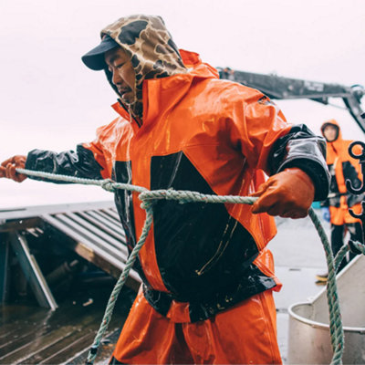 Helly Hansen Workwear Storm Rain Jacket (Orange/Black) (Medium)