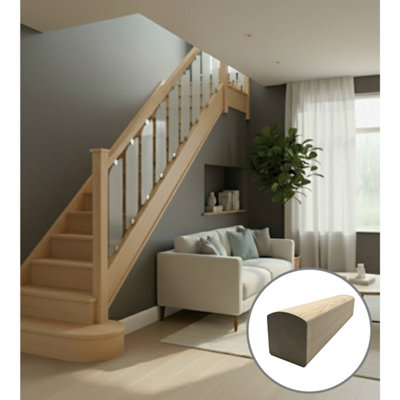 Hemlock Contemporary Handrail 3.0m - No Groove UK Manufactured ...