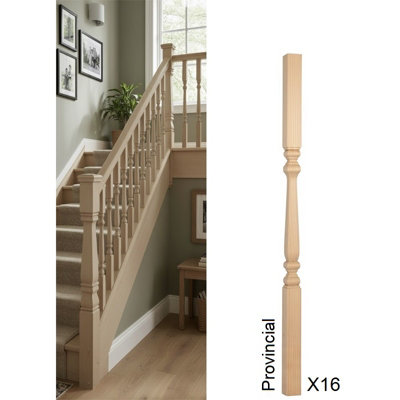 Hemlock Provincial 41mm x 41mm x 900mm - 16 Pack UK Manufactured ...