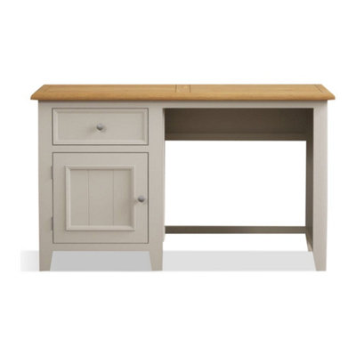 Hemsby Oak and Soft White Painted Computer Desk