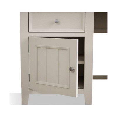 Hemsby Oak and Soft White Painted Computer Desk