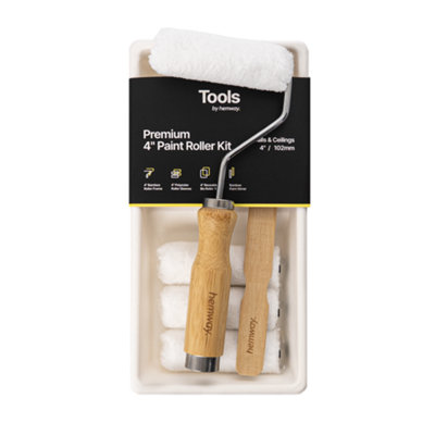 Hemway Bamboo Premium Paint Roller Decorating Tools Kit Set 4 inch ...