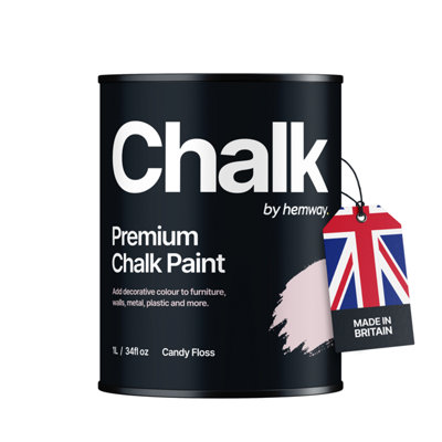Hemway Chalk Paint Flat Matt Candy Floss Pink 1L Shabby Chic, Smooth ...