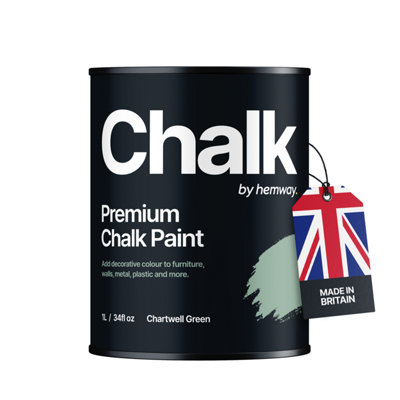 Hemway Chalk Paint Flat Matt Chartwell Green 1L Shabby Chic, Smooth ...