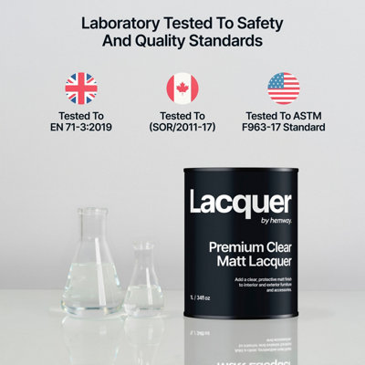 Hemway Clear Lacquer - Matt 1 Litre UV Multi-Surface Sealant, Interior ...