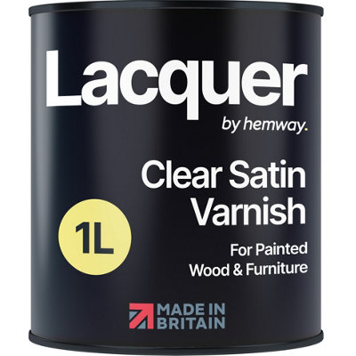Hemway Clear Lacquer - Satin 1 Litre UV Multi-Surface Sealant, Interior ...