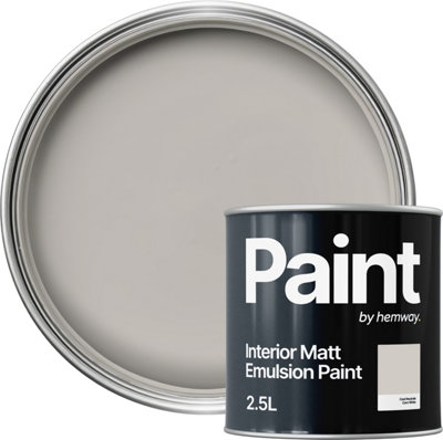 Hemway Corn White Interior Matt Acrylic Paint 2.5L Tin Durable Emulsion ...