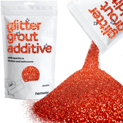 Hemway Glitter for Grout Additive Tile Red Holographic, Ultrafine Size ...