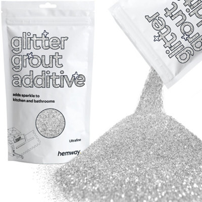 Buy Hemway Glitter for Grout Additive Tile Silver, Ultrafine Size, 100g ...
