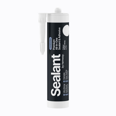 Hemway Hybrid Polymer Sealant & Adhesive Bright White Waterproof Anti ...