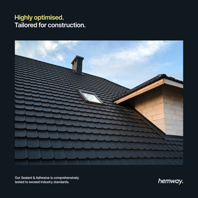 Hemway Hybrid Polymer Sealant & Adhesive Crystal Clear Waterproof Anti Mould Shower Bath ...