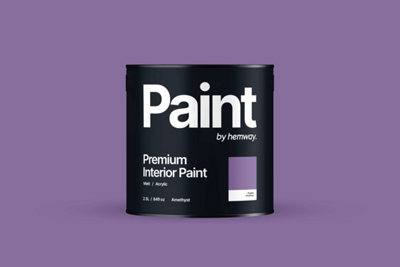 Hemway Interior Paint Matt Acrylic Amethyst Purple 2.5L Tin Durable ...