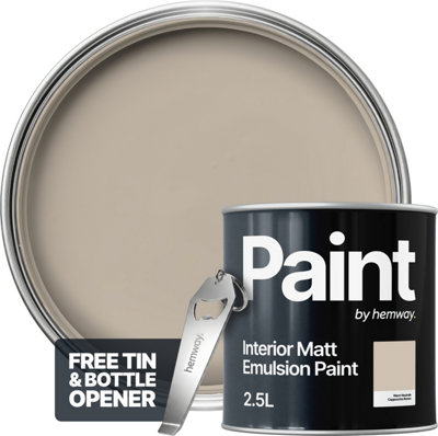 Hemway Interior Paint Matt Acrylic Cappuccino Brown 2.5L Tin Durable ...
