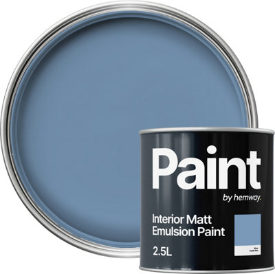 Hemway Interior Paint Matt Acrylic Pacific Blue 2.5L Tin Durable ...