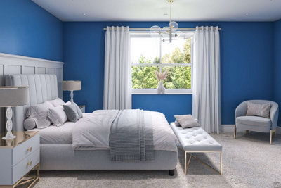 Hemway Interior Paint Matt Acrylic Royal Blue 2.5L Tin Durable Emulsion ...