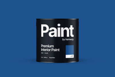 Hemway Interior Paint Matt Acrylic Royal Blue 2.5L Tin Durable Emulsion ...