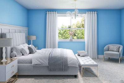 Hemway Interior Paint Matt Acrylic Sky Blue 2.5L Tin Durable Emulsion ...