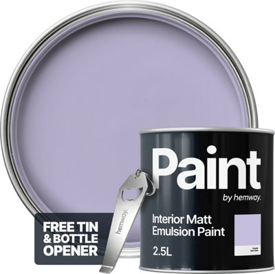 Hemway Interior Paint Matt Acrylic Soft Violet 2.5L Tin Durable ...