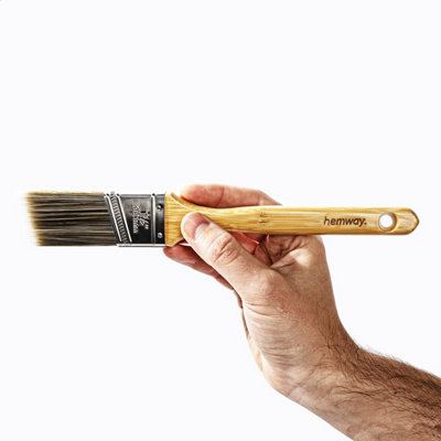 Hemway Premium Bamboo 1.5" Paint Brush, Cutting In & Trim Tool for ...