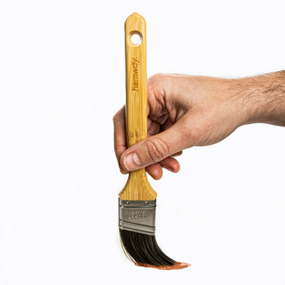 Hemway Premium Bamboo 1.5" Paint Brush, Cutting In & Trim Tool for ...