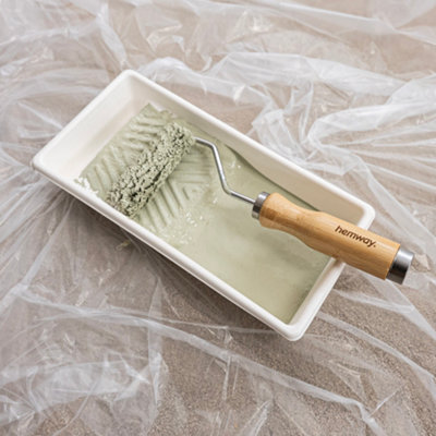 Hemway Premium Mini Bamboo Paint Roller Frame 4 inch & 4 x Sleeves ...
