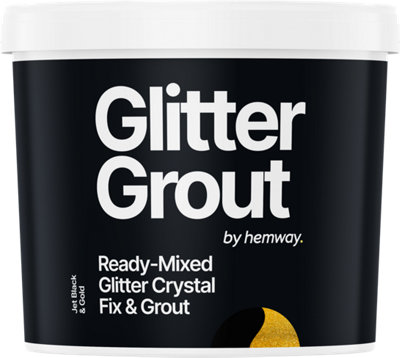 Hemway Ready-Mixed Glitter Grout & Fix Adhesive / Jet Black Grout ...