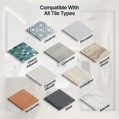Hemway Tile Ready Mixed Grout & Fix Adhesive BRIGHT WHITE Anti-Mould ...