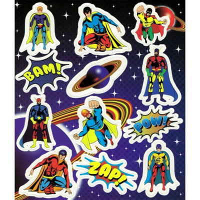 Henbrandt Superhero Stickers (Pack of 120) Multicoloured (One Size)
