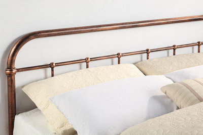 Henley Copper Metal Bed Double Size Frame 4ft6