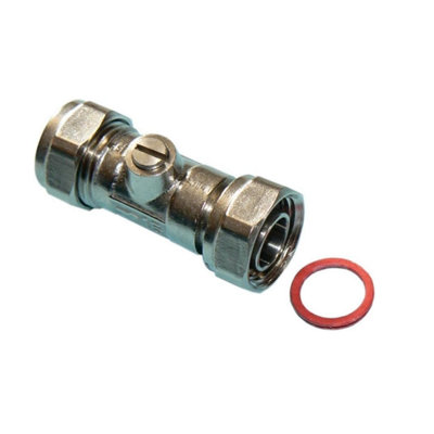 hep 15mm Compression X 1/2" Female Nut Chrome Straight Service Valve ...
