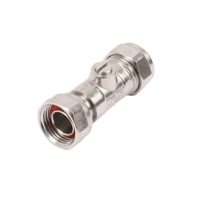 hep 15mm Compression X 1/2" Female Nut Chrome Straight Service Valve ...