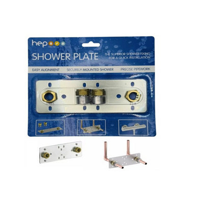 HEP Shower Plate concealed fixing for Exposed Bar Valve easy flow 150mm