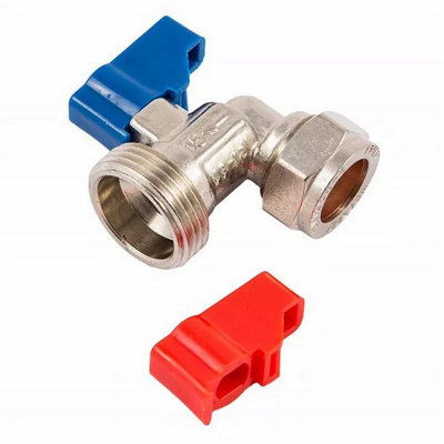 hep Washing Machine, Dishwasher Appliance Valve Tap 15mm x 3/4" Angle Valve