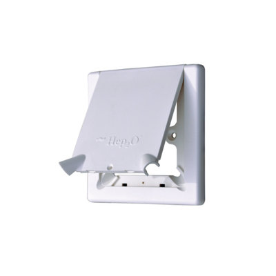 Hep2O Radiator Outlet Cover With Flap White HX113