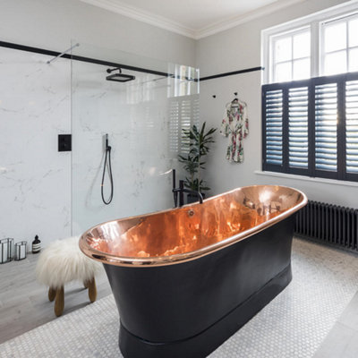 Heritage Matt Black & Polished Copper 1700mm x 710mm 16 Gauge Pure ...