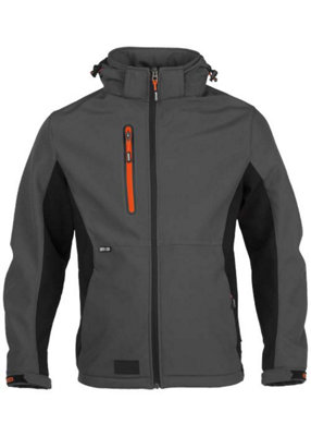 Herock Trystan Waterproof Softshell Work Jacket Grey - XL