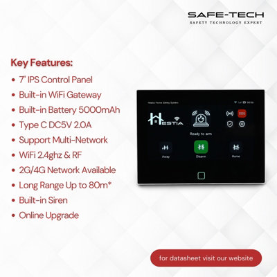 HESTIA 7 Inch HD Smart Control Panel for Home Security System, SAFE ...