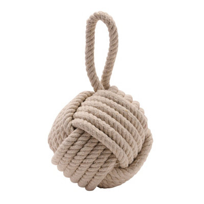 Hestia Cotton Circular Rope Door Stopper - Natural