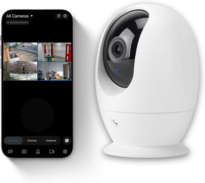 HESTIA INDOOR PAN TILT AUTO TRACKING CAMERA, 2K 3MP WIRELESS CAMERA ...