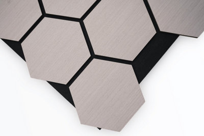 Hexa Acoustic Panel (Grey Oak) - 800mm x 658mm - Volga Panels™