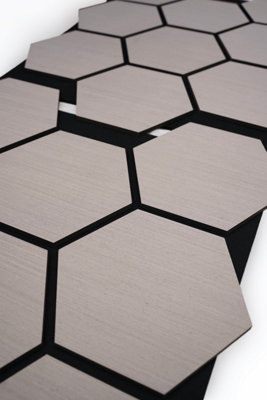 Hexa Acoustic Panel (Grey Oak) - 800mm x 658mm - Volga Panels™