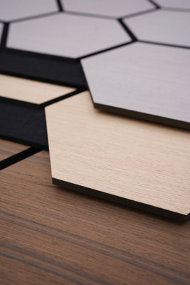 Hexa Acoustic Panel (Natural Oak) - 800mm x 658mm - Volga Panels™