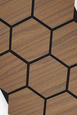 Hexa Acoustic Panel (Walnut) - 800mm x 658mm - Volga Panels™