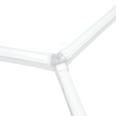 Hexagon LED Lights x 2 & Vented Garage Floor Tiles With Edges - 120 ...