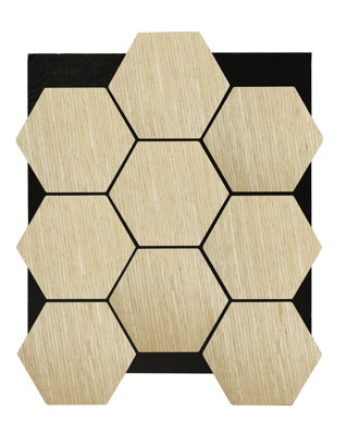 HEXAGON NATURAL OAK ACOUSTIC WALL PANEL 667MM X 815MM