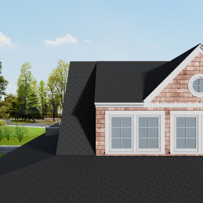 Hexagonal Black Bitumen Roofing Tiles, 18-Piece Asphalt Shingle Set for ...
