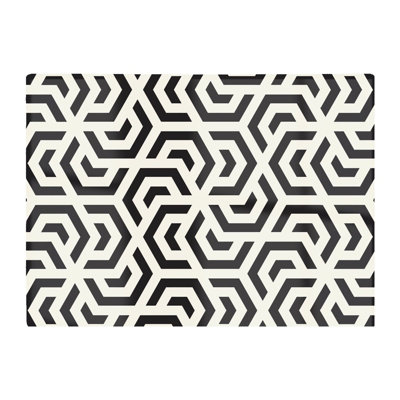 Hexagonal Geometric Pattern Glass Chopping Board